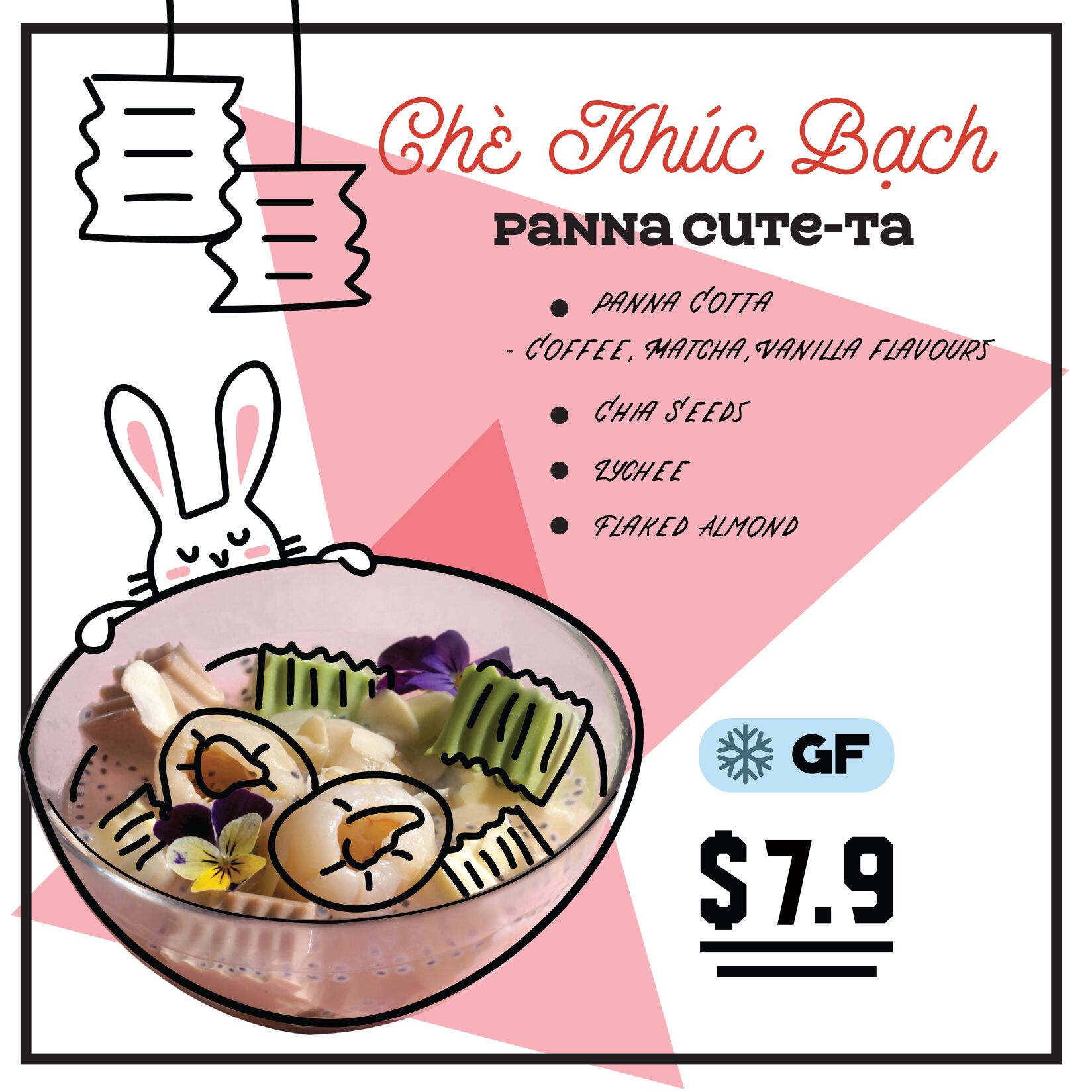 Panna Cute-ta – Chè Khúc Bạch – Che Desserts