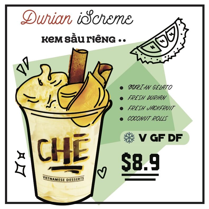 Durian Ice Cream – Kem Sầu Riêng – Che Desserts